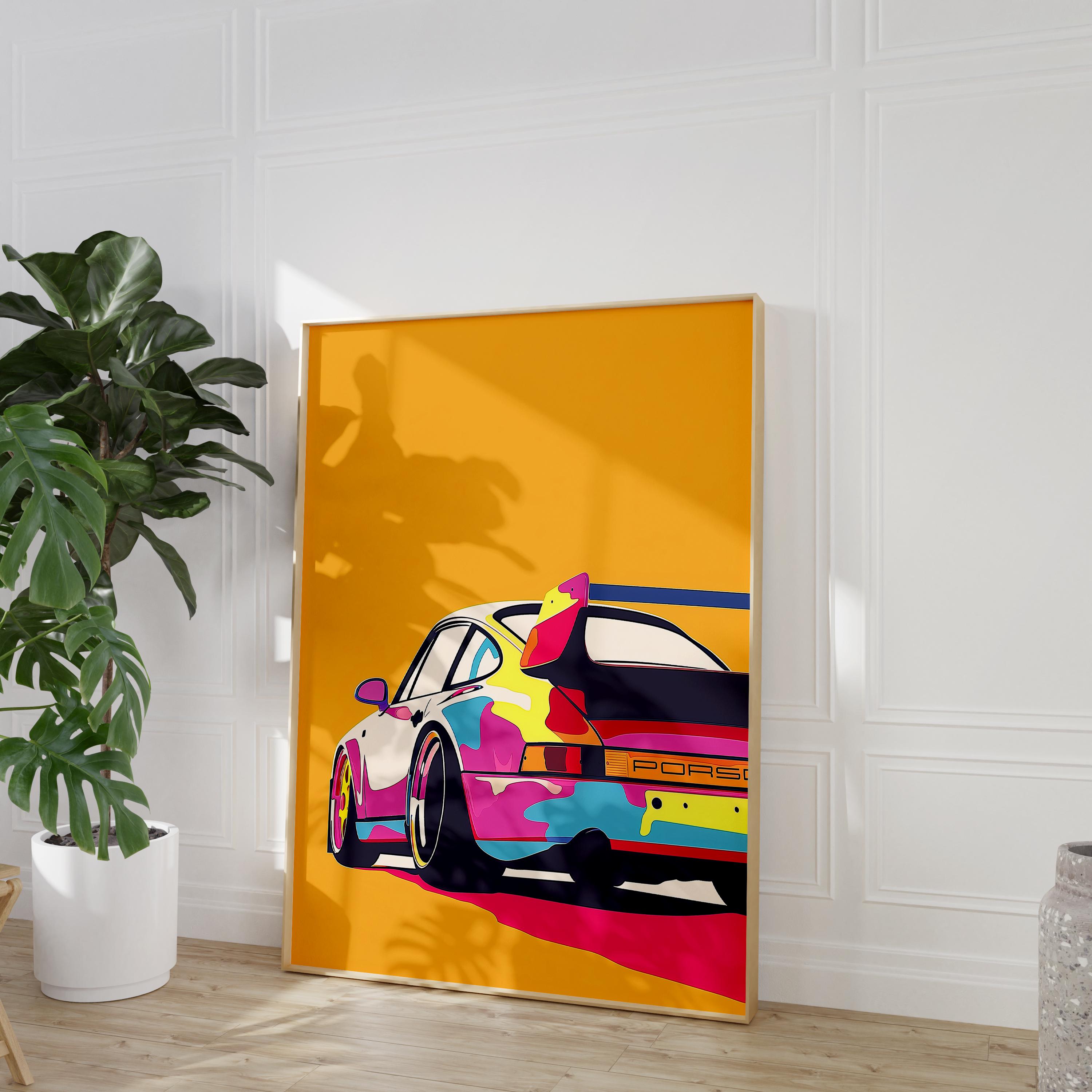 Porsche 911 RWB Poster, Vintage Car Wall Art, Motorsport Collector's ...