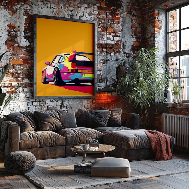Porsche 911 RWB Poster, Vintage Car Wall Art, Motorsport Collector's ...