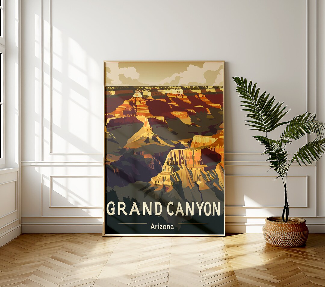 Grand Canyon National Park Poster: Minimalist Nature Wall Art - Etsy
