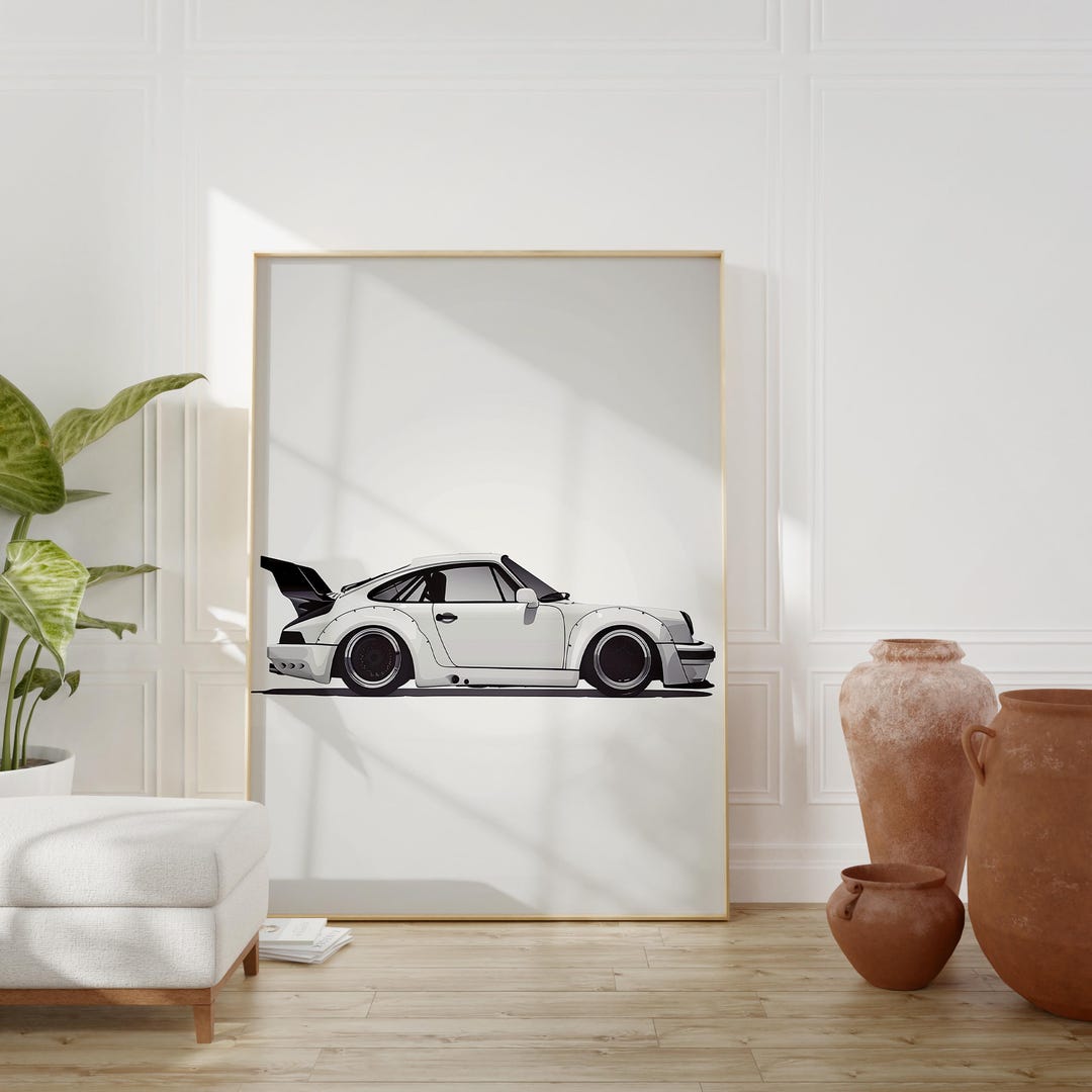 Porsche 911 RWB Poster, Vintage Car Wall Art, Motorsport Collector's ...
