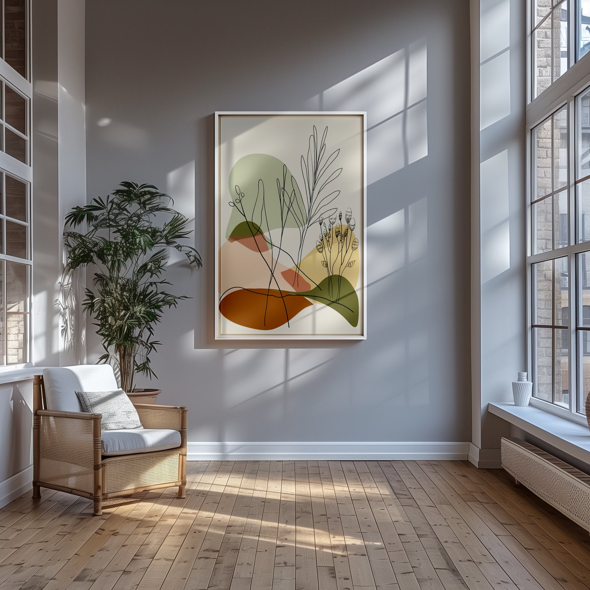 Modern Japandi Art Print: Minimalist Digital Download, Zen Home Decor ...