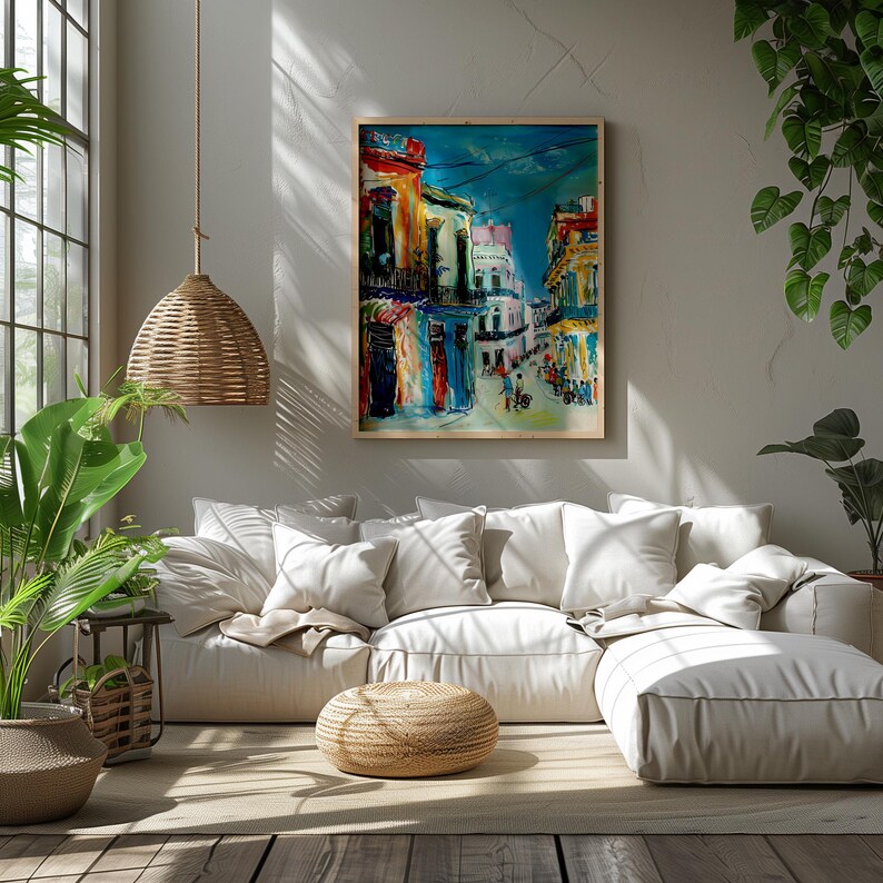 Fauvist Cuban Street Print: Maximalist Boho Home Decor - Etsy