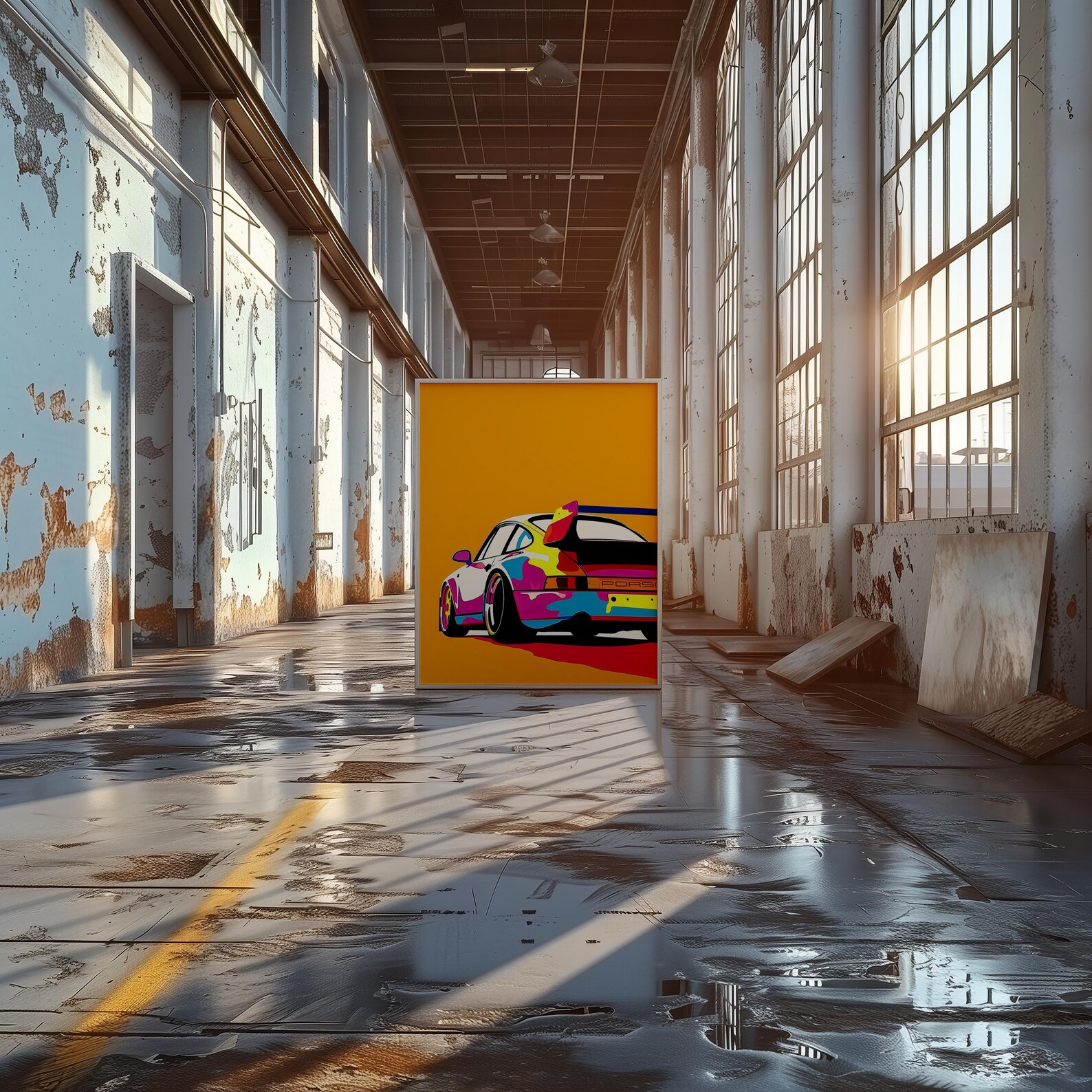 Porsche 911 RWB Poster, Vintage Car Wall Art, Motorsport Collector's ...