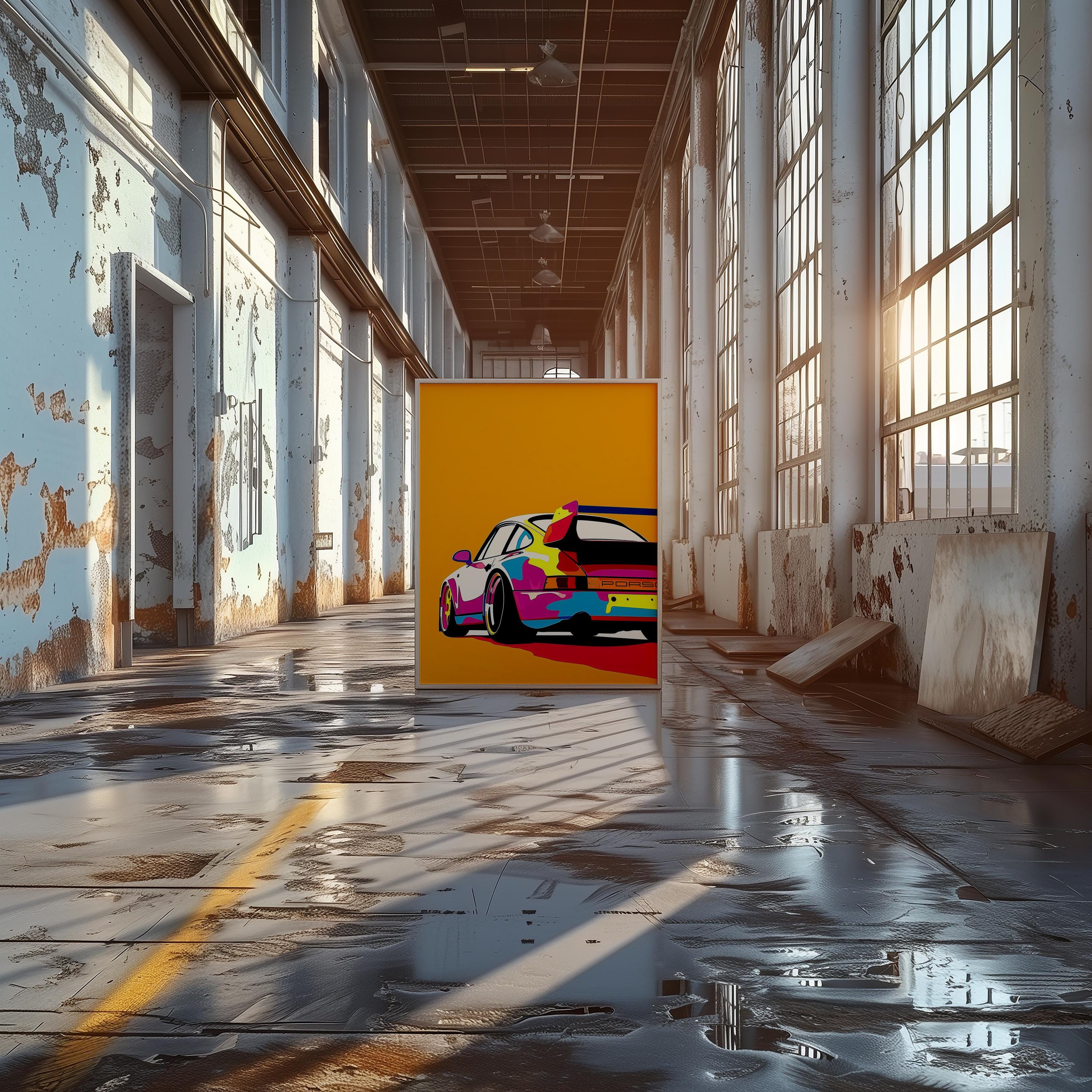 Porsche 911 RWB Poster, Vintage Car Wall Art, Motorsport Collector's ...