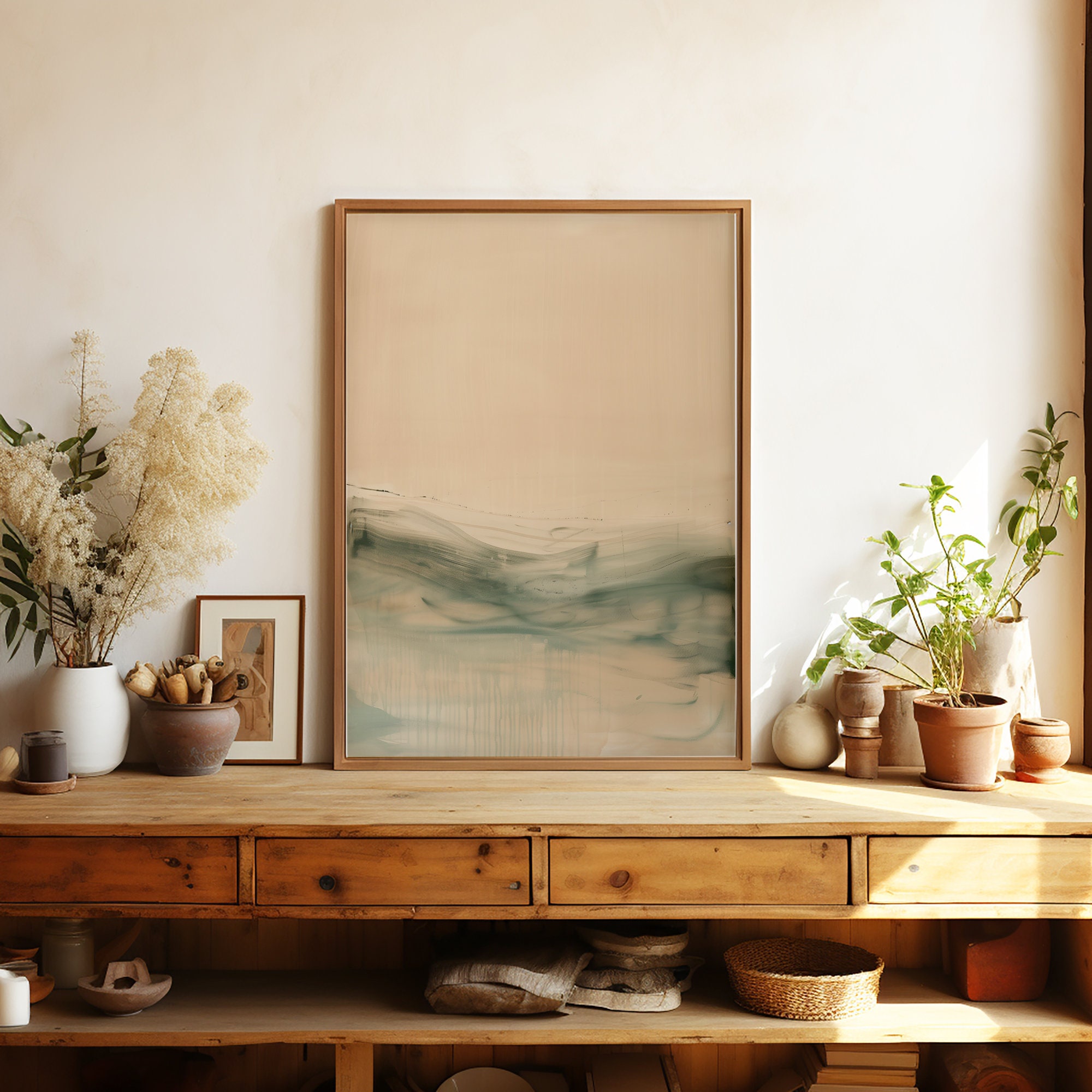 Modern Japandi Art Print: Minimalist Digital Download, Zen Home Decor ...
