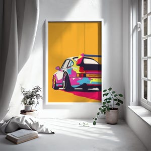 Porsche 911 RWB Poster, Vintage Car Wall Art, Motorsport Collector's ...
