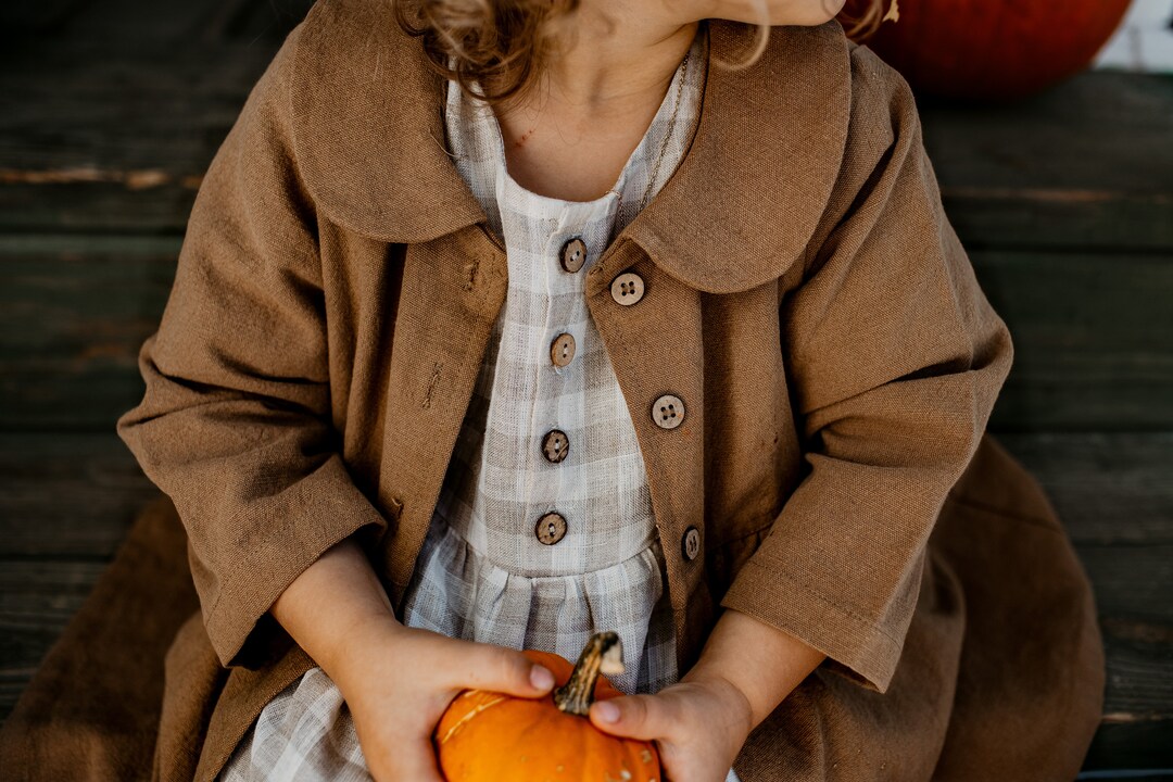 Handmade Kids Linen Overcoat, Childs Linen Jacket, Linen Jacket Linen ...