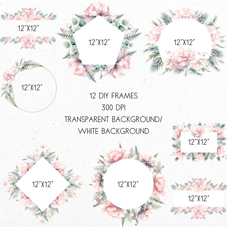 January Birth Flower Clip Art, Birth Month Flower Clip Art Collection ...