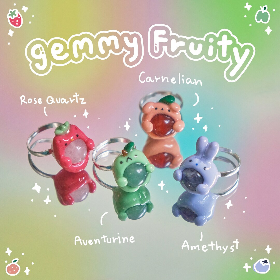 Gemmy Fruity Rings - Etsy