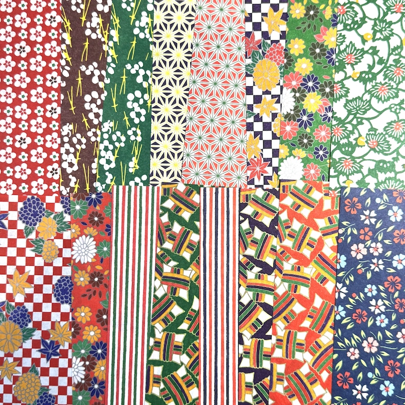 200 Japanese Yuzen Washi Chiyogami Papers 26 Patterns Assorted - Etsy