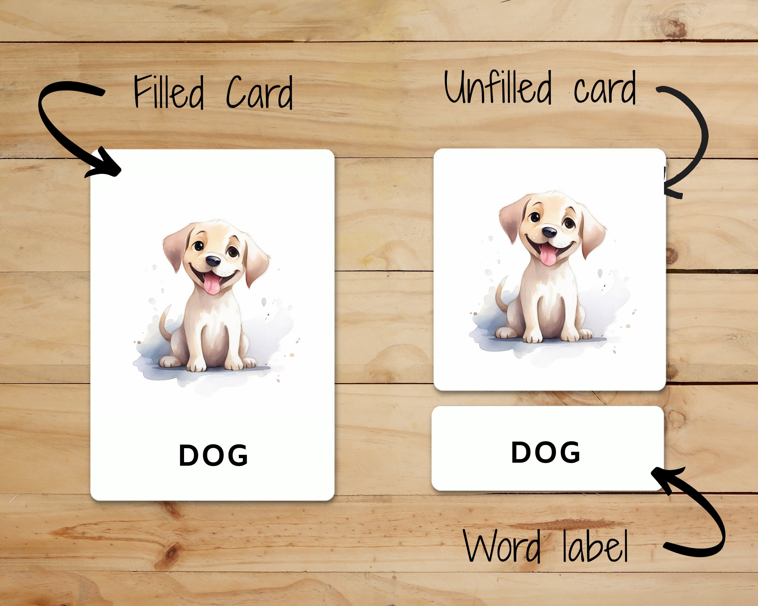 32 Montessori Cards • Animals • English • Printable Flashcards ...