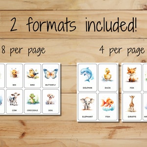 32 Montessori Cards • Animals • English • Printable Flashcards ...