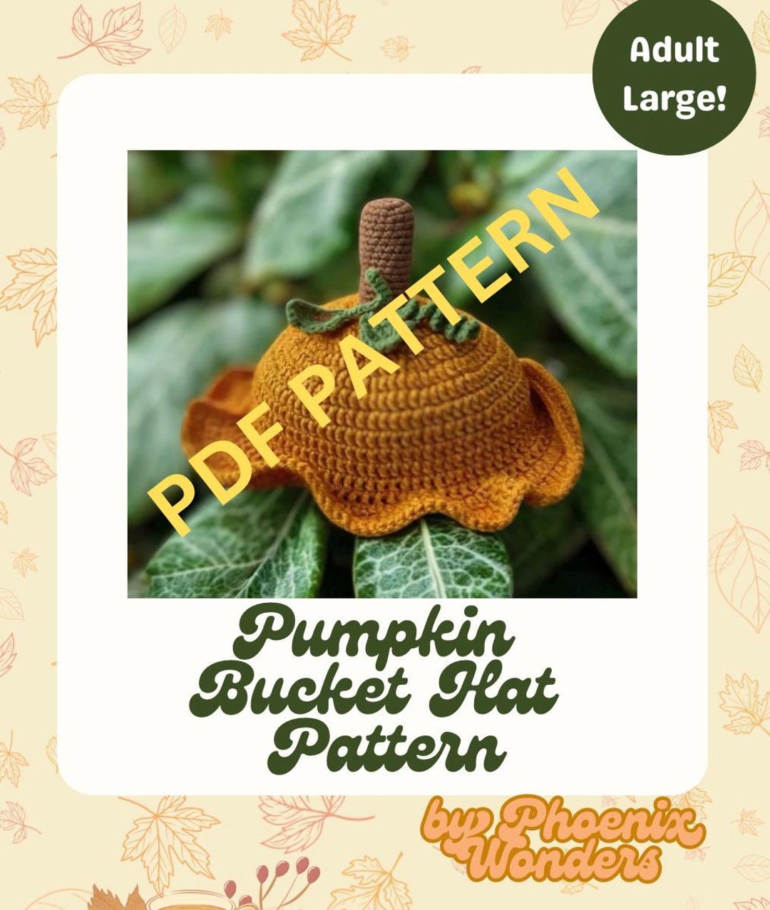 Pumpkin Bucket Hat Crochet Pattern - Etsy