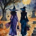 BEST WITCHES on Their Favourite Stroll ~ Through a Cemetery ~ 7x5 ...