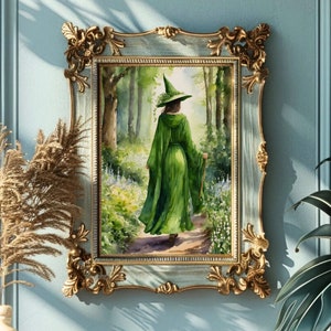 Ivy Green Witch in SPRING Forest ~ HD Altar Print (download Only ...