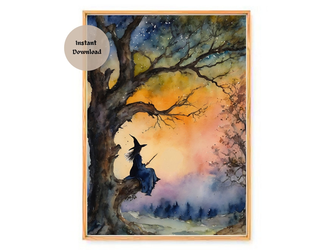 THE WISHING TREE Altar Print digital Download Only Witchy Watercolour ...