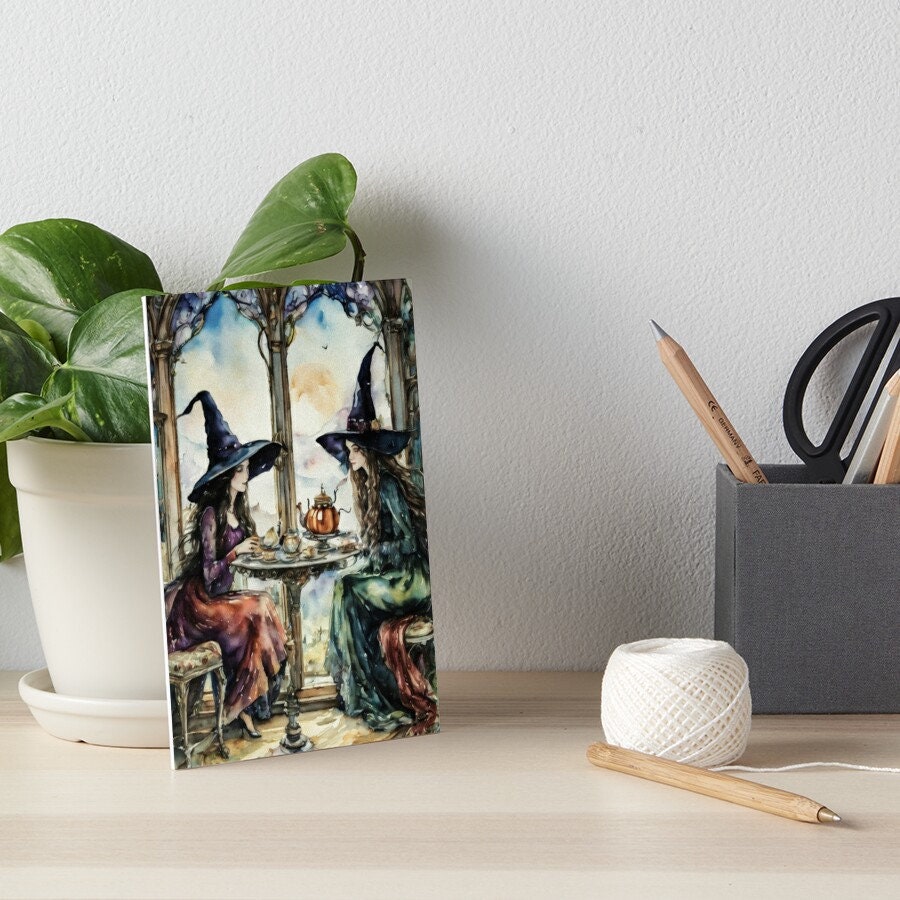 BEST WITCHES Drink Tea Tasseomancy Witchcraft Scrying 7x5 Altar Print ...