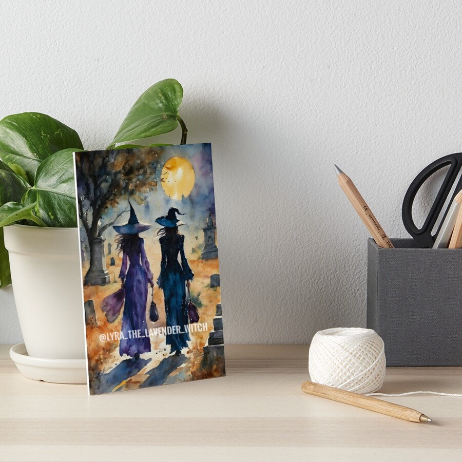 BEST WITCHES on Their Favourite Stroll ~ Through a Cemetery ~ 7x5 ...