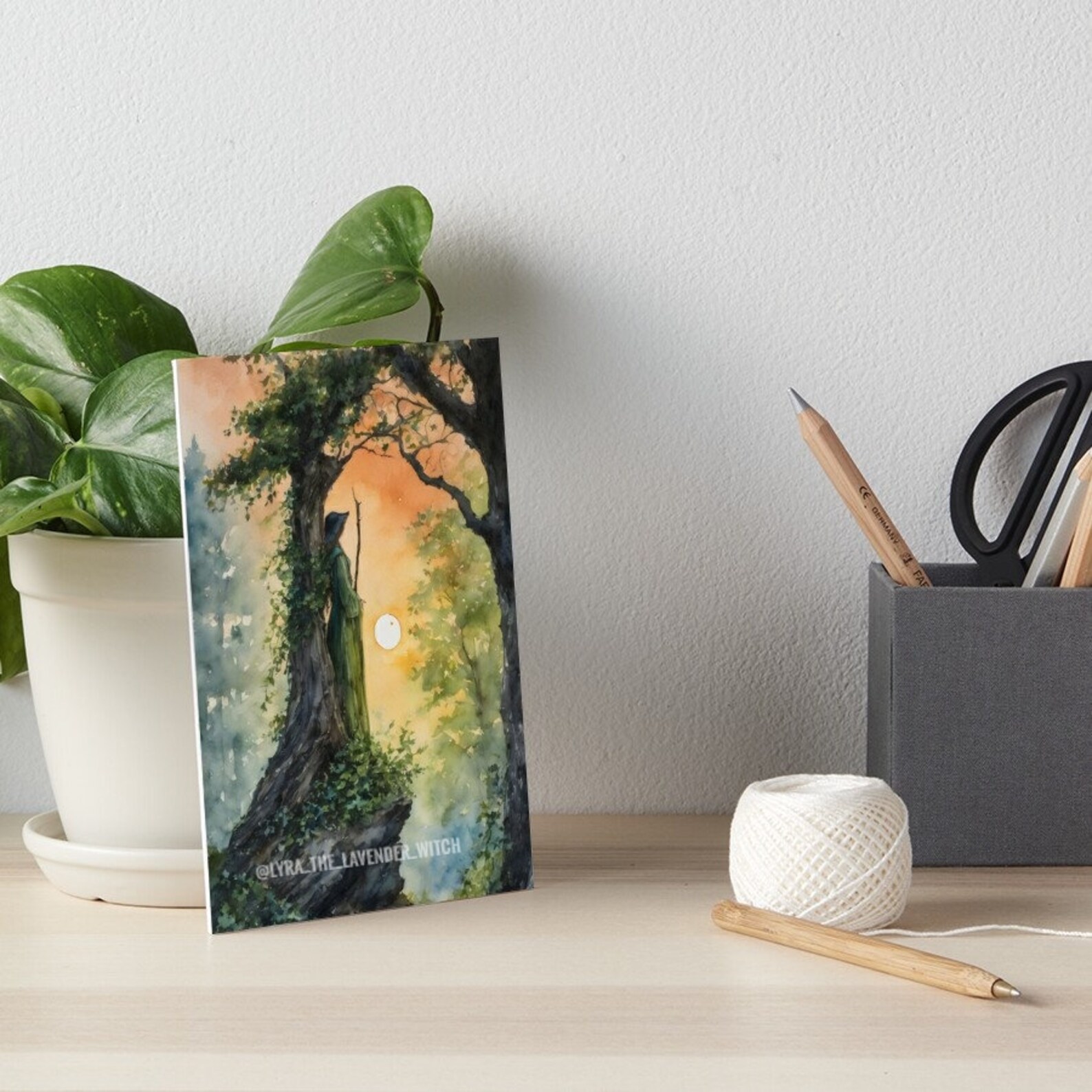 THE WATCHER 7x5 Altar Print download Only Witchy Watercolour Art ...