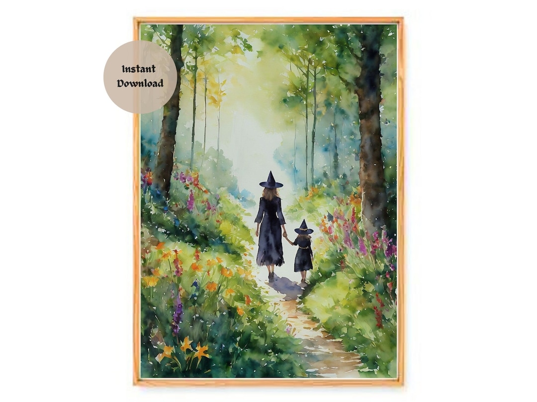 BEAUTIFUL DAY ~ Mother and Child Witches 7x5" Altar Print (download ...