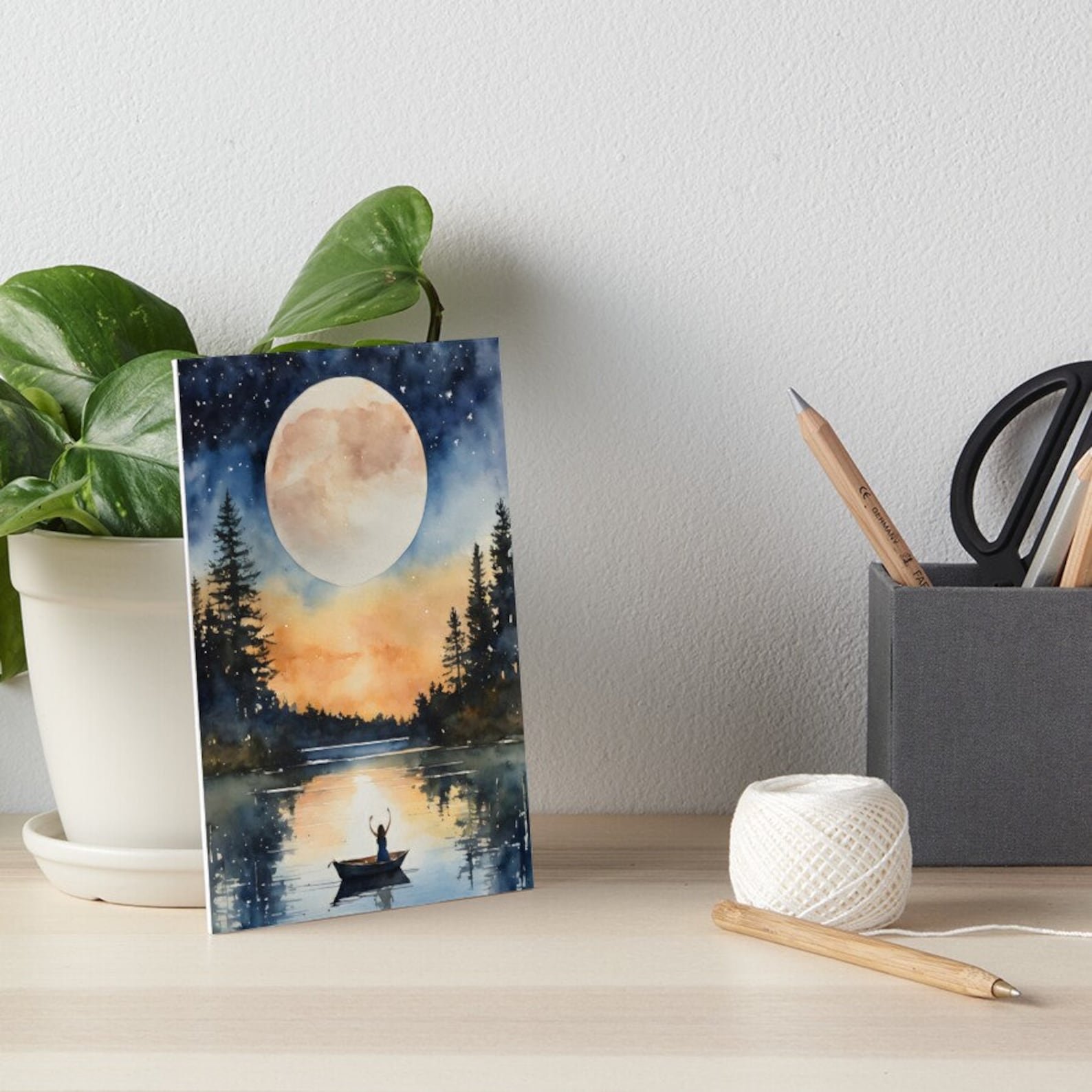 I LOVE THE MOON (and the Moon Loves Me) ~ 7x5" Altar Print (download ...