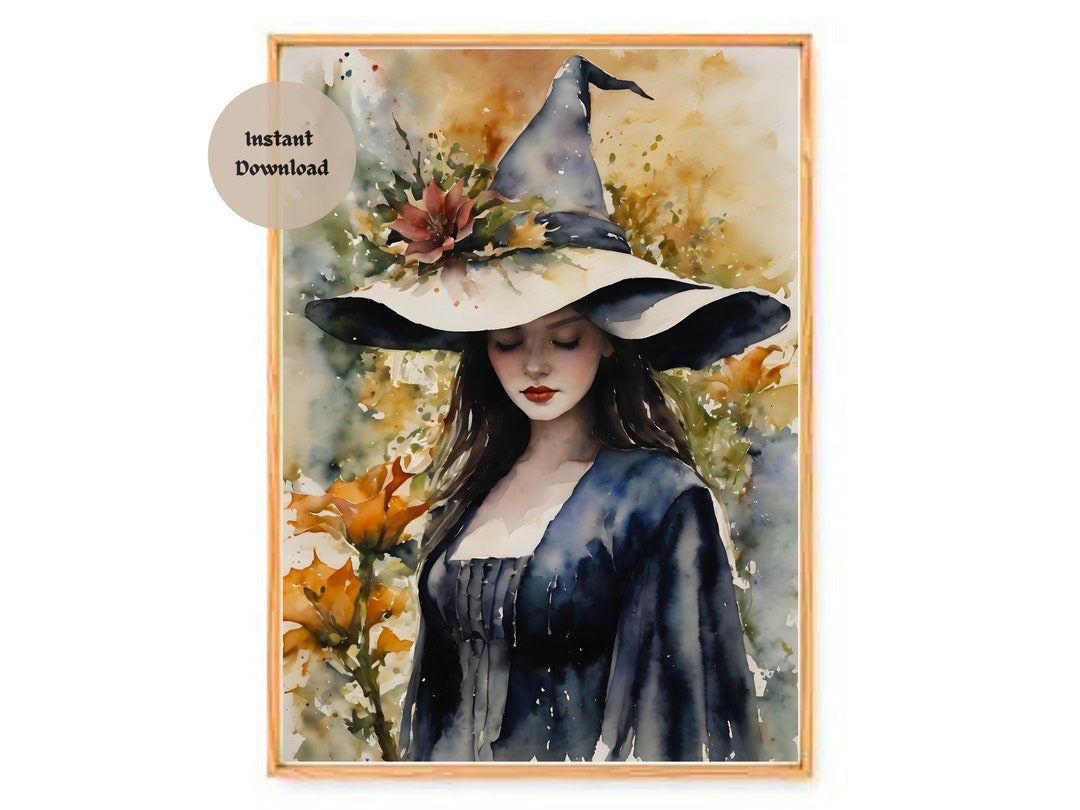 The Young WITCH DATURA in the Botanical Gardens ~ Altar Print (download ...