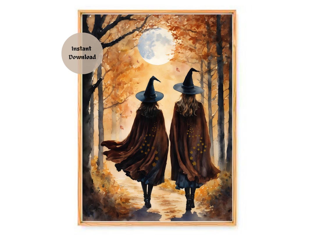Best Witches in Autumn ~ HD Altar Print (download Only) ~ Watercolour ...