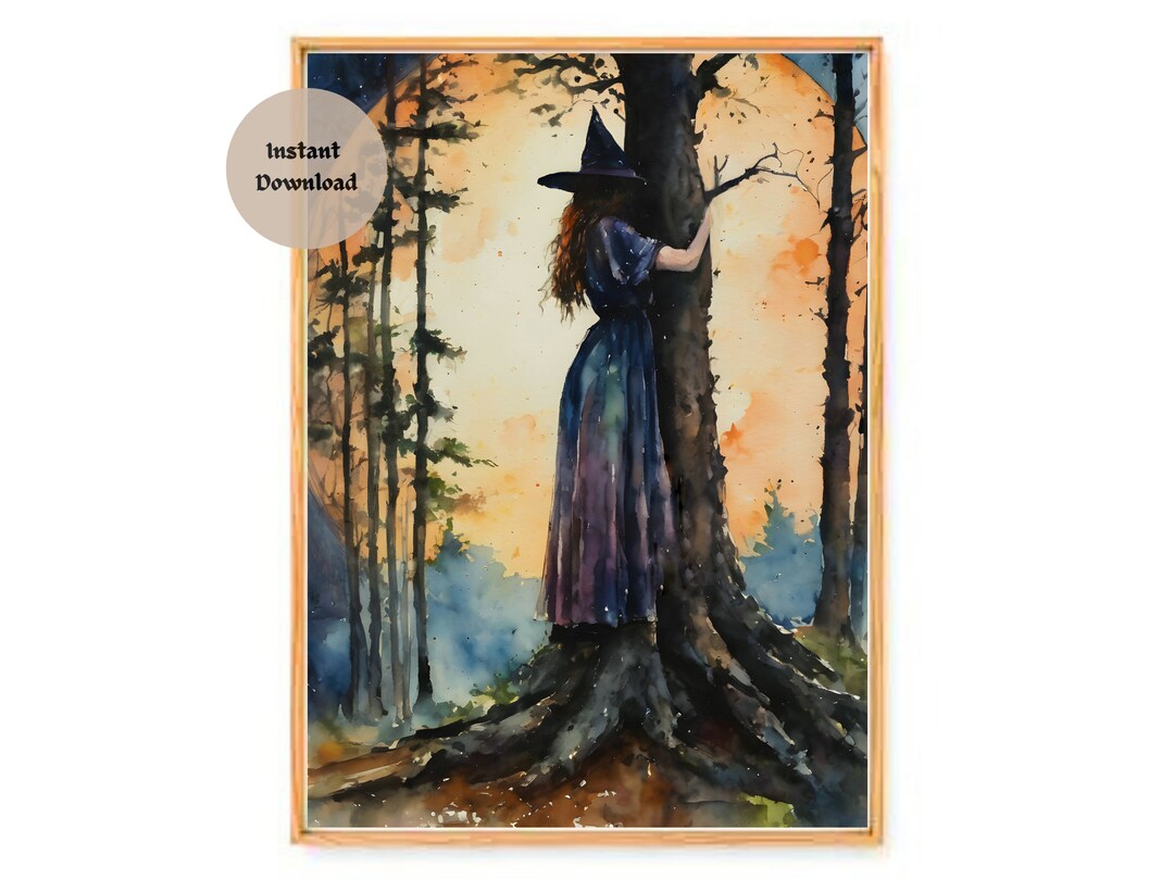 GROUNDING ~ HD Witches Altar Print (download Only) ~ Witchy Watercolour ...
