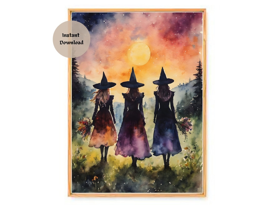 THE THREE SISTERS ~ Altar Print (download Only) ~ Witchy Watercolour ...