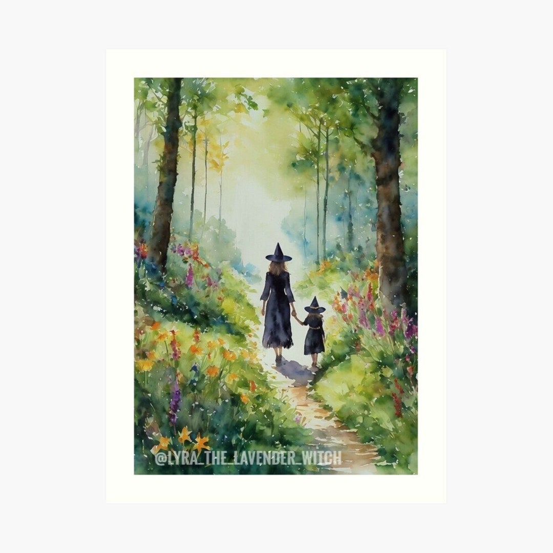 BEAUTIFUL DAY Mother and Child Witches 7x5 Altar Print download Only ...
