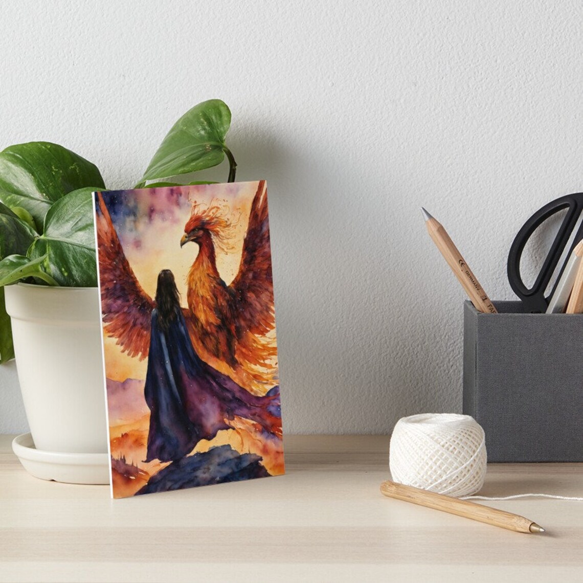 Fire Bird A Witch Travels to Meet the Great Phoenix 7x5 Altar Print ...