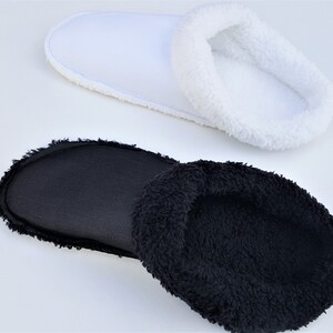 Insoles for Crocs Clogs Replacement White Black Fur Insert Lining Shoe ...