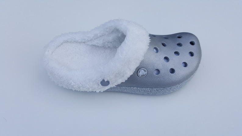 Insoles for Crocs Clogs Replacement White Black Fur Insert Lining Shoe ...