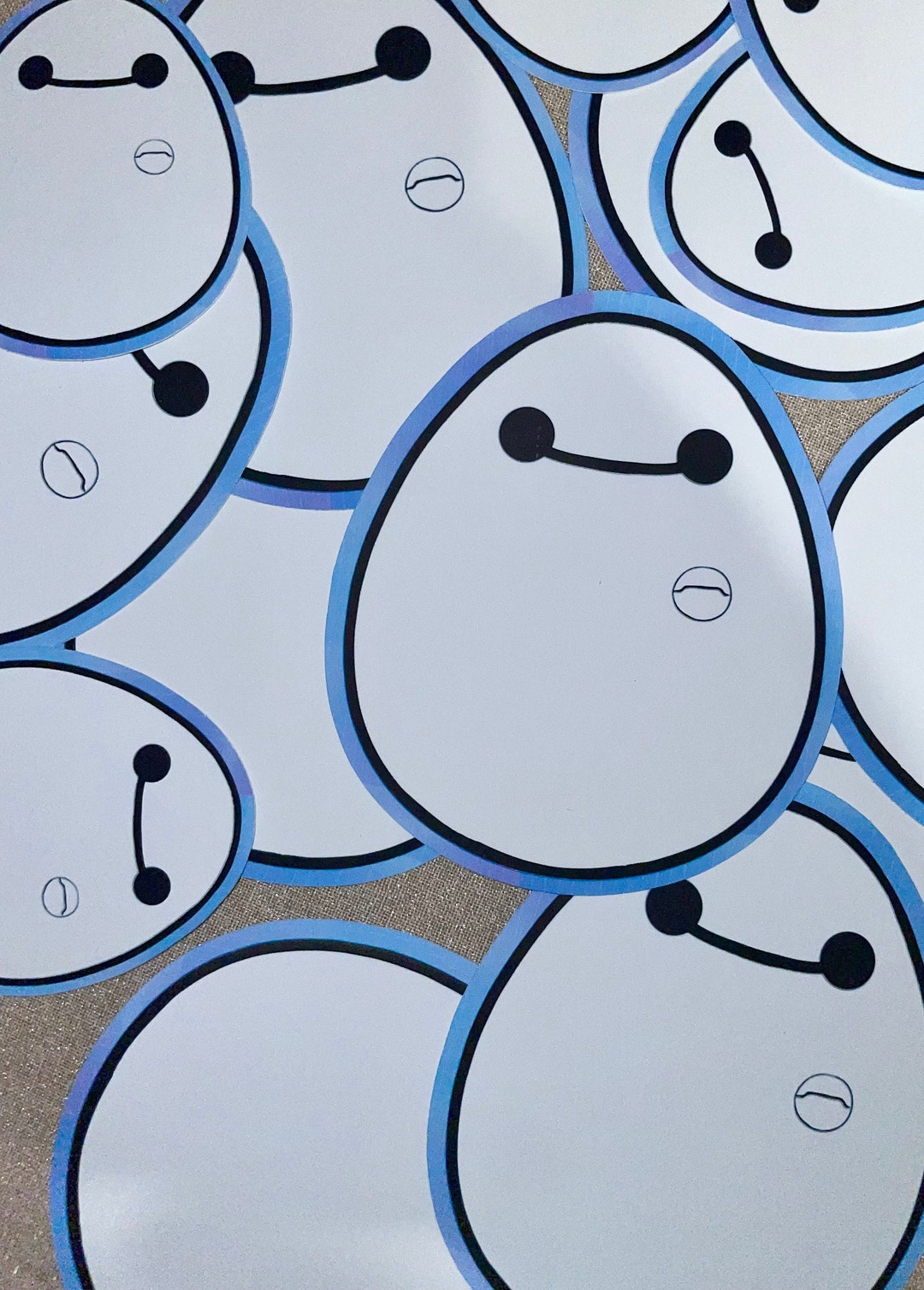 Cute Pixar Baymax Egg Sticker | Weatherproof Die Cut | Glossy or Matte ...