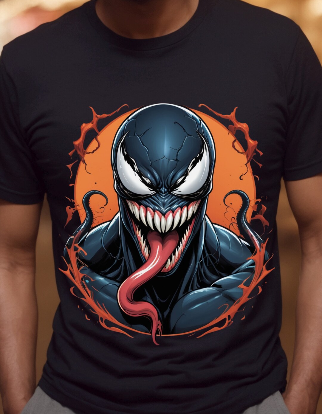 Venom Graphic T-shirt, Marvel Fan Apparel, Symbiote Splendor Tee, Venom ...