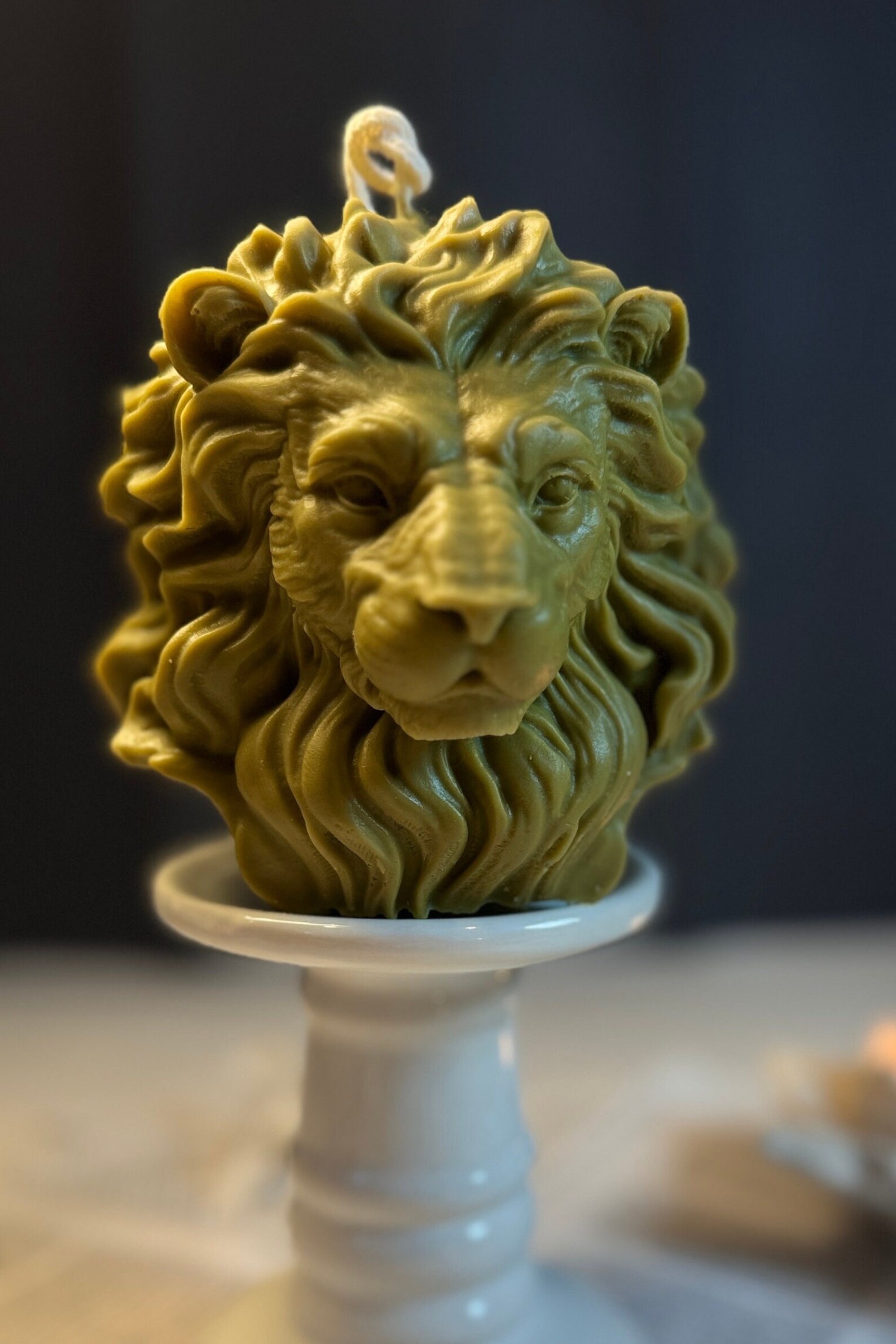 Lion Candle | Custom Color & Scent | Sculpture Candle | Natural Soy Wax ...