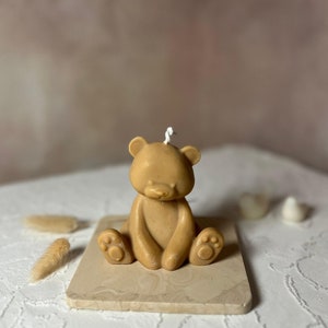 Adorable Teddy Bear Custom Colour & Scent Shaped Sculpture Candle ...