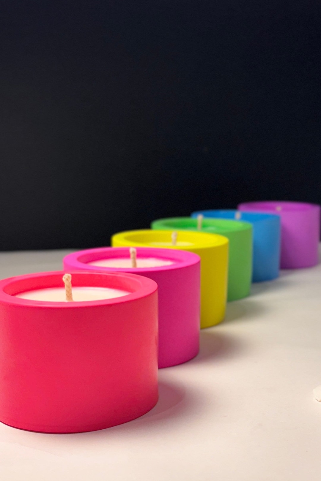 Neonglow Candles| Unique Coloured Candles Neon Pink Green Yellow Red ...