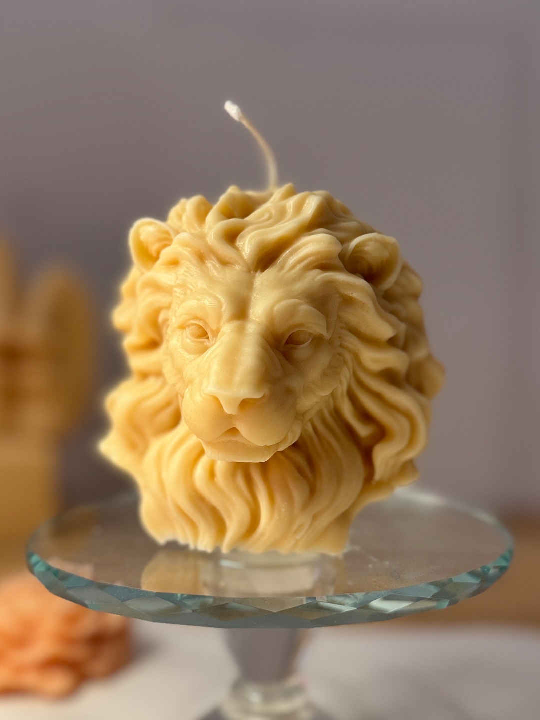 Lion Candle | Custom Color & Scent | Sculpture Candle | Natural Soy Wax ...