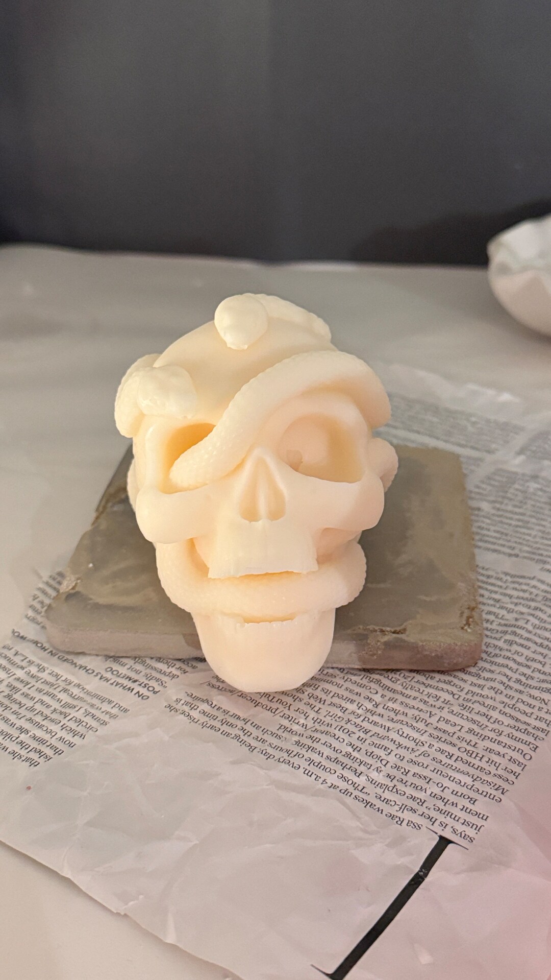 Skull Snake Candle | Custom Color & Scent| Sculpture Candle| Natural ...