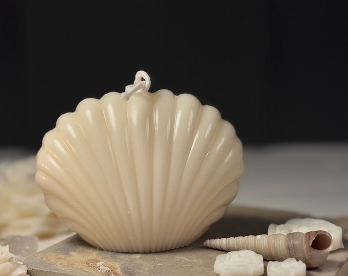 Sea Shell Candle| Custom Color & Scent| Shaped Candle| Natural Soy Wax ...