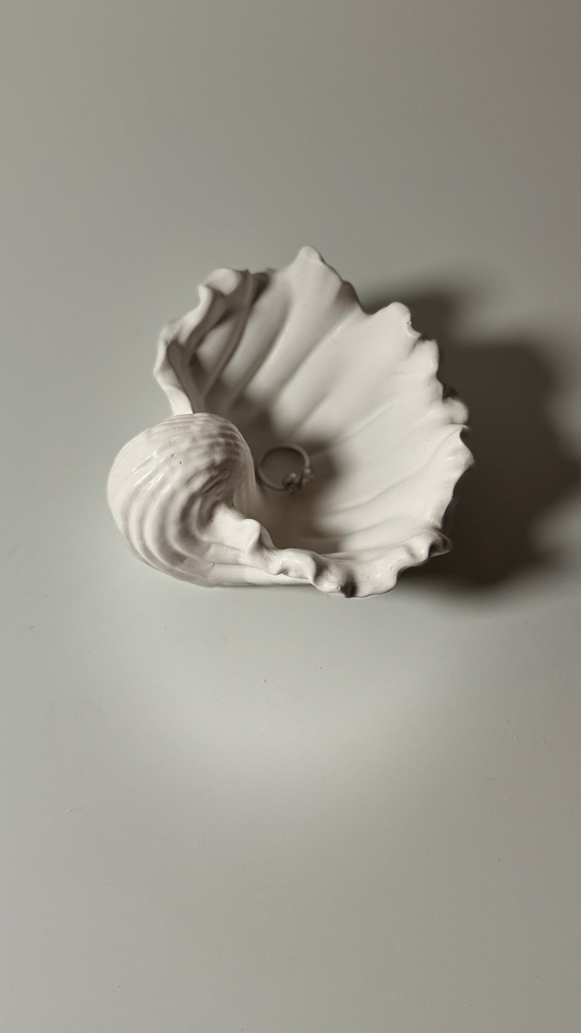 Seashell Tray| Open Shell Tray Trinket| Vanity Jewelry Dish| Holder ...