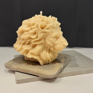 Lion Candle | Custom Color & Scent | Sculpture Candle | Natural Soy Wax ...