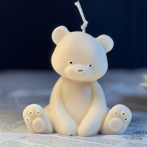 Adorable Teddy Bear Custom Colour & Scent Shaped Sculpture Candle ...