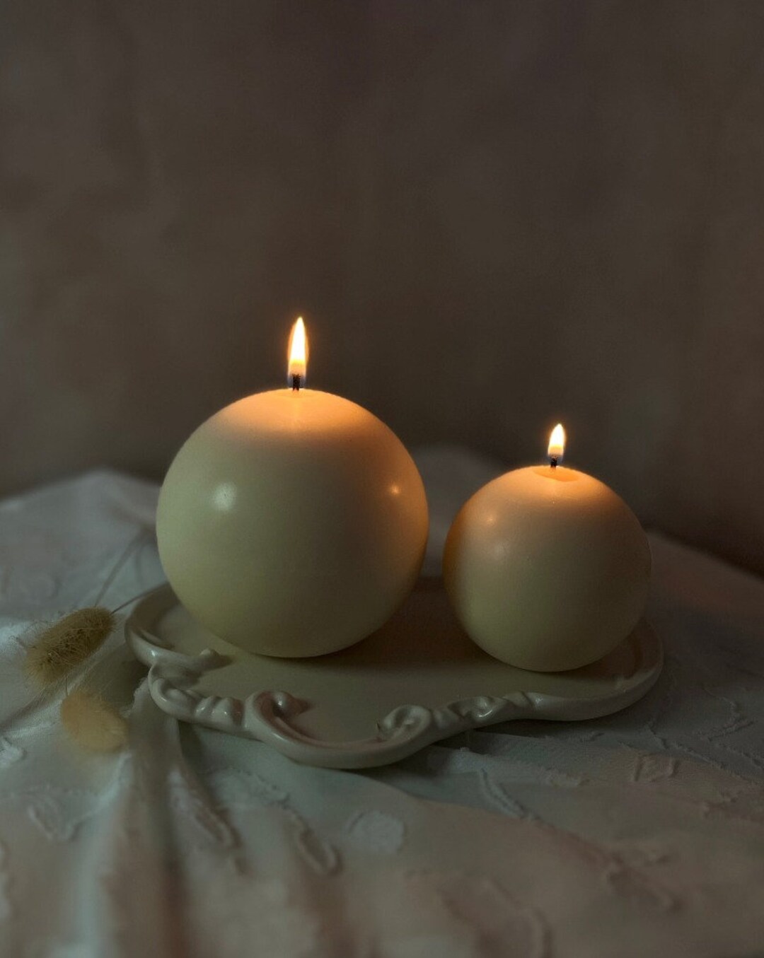 Sphere Ball Candle Custom Colour & Scent Shaped Candle Natural Soy Wax ...