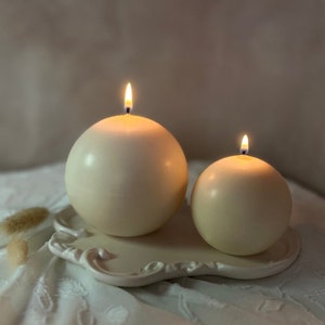 Sphere Ball Candle Custom Colour & Scent Shaped Candle Natural Soy Wax ...