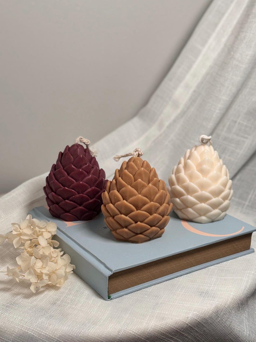 Pine Cone Candle| Custom Color & Scent| Shaped Candle| Fall Candle ...
