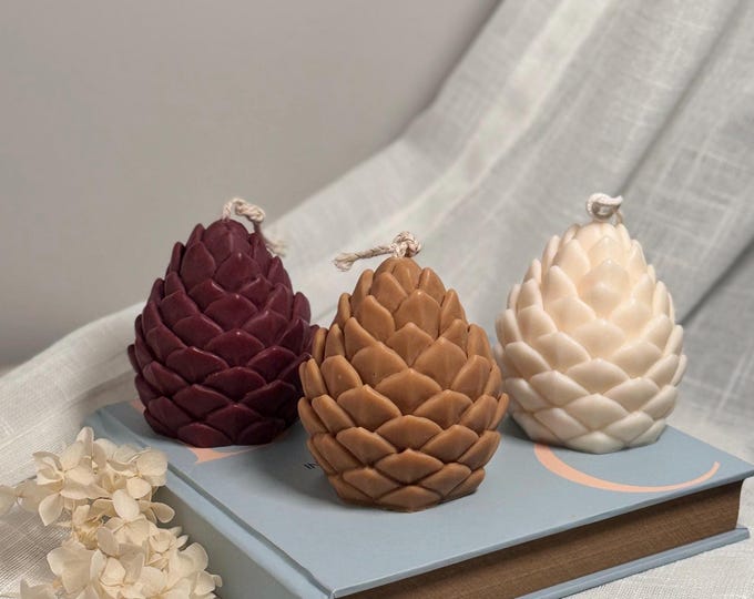Pine Cone Candle| Custom Color & Scent| Shaped Candle| Fall Candle ...