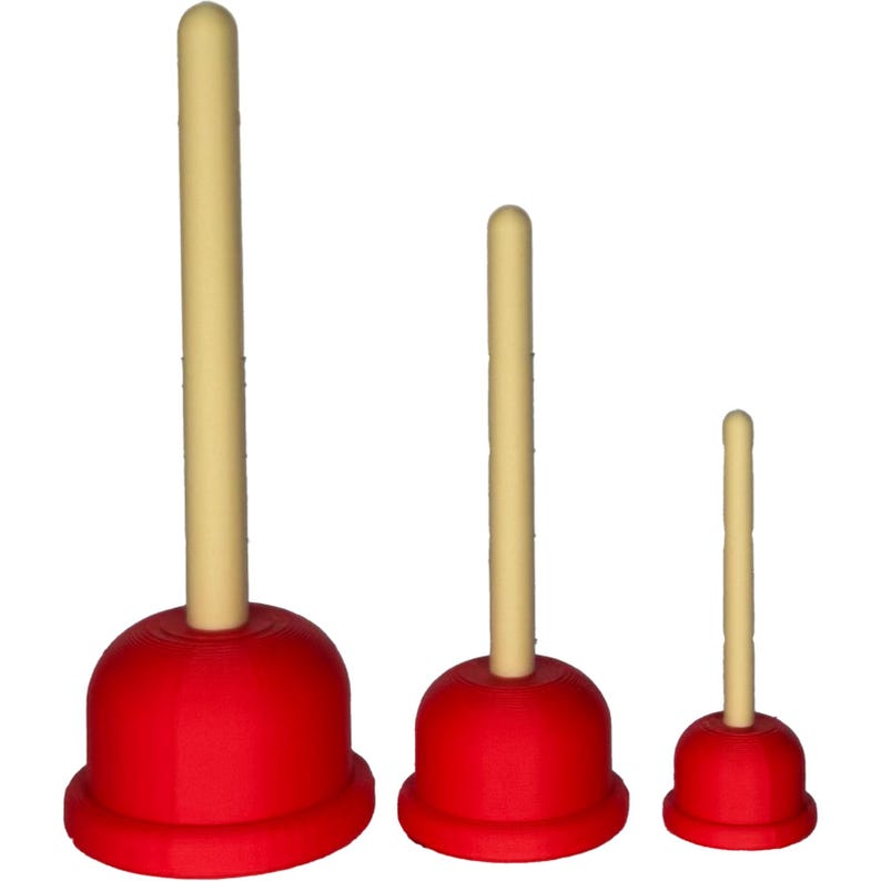 Miniature Plunger Dollhouse Accessory | 3D Printed Mini Toilet Plunger ...