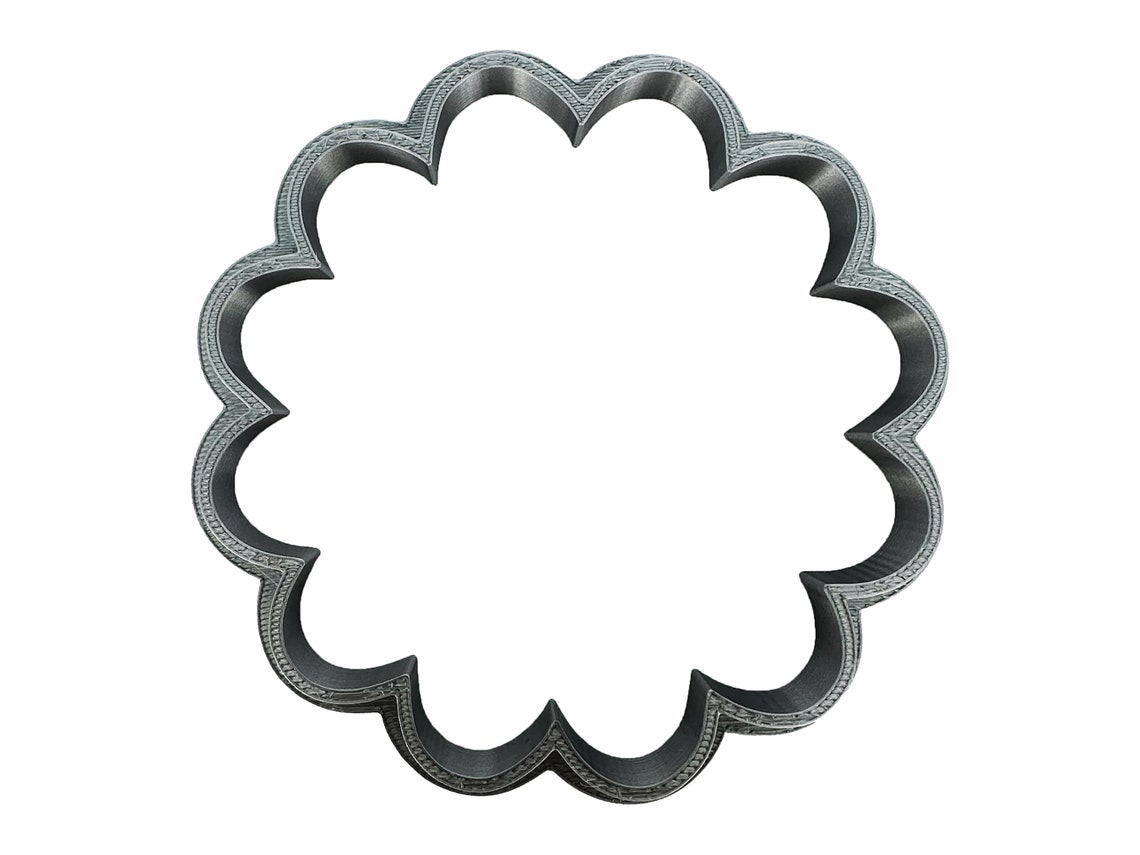 Flower Circular Outline Cookie Cutter 3D Printed Christmas - Etsy